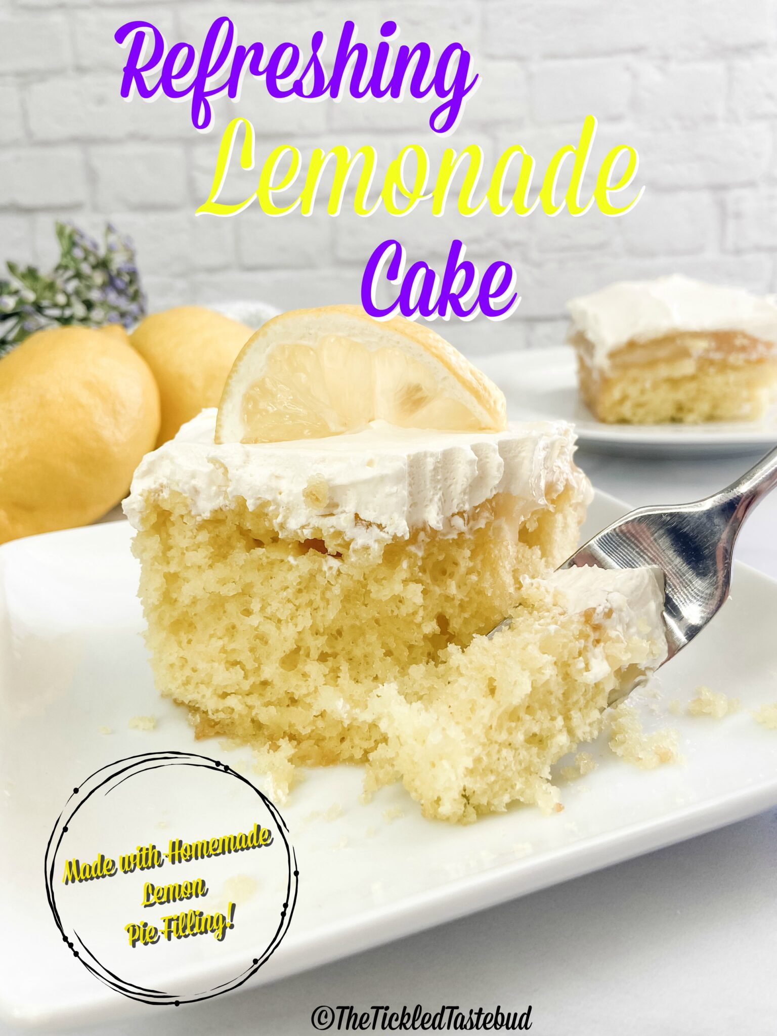 Refreshing Lemonade Cake | The Tickled Tastebud